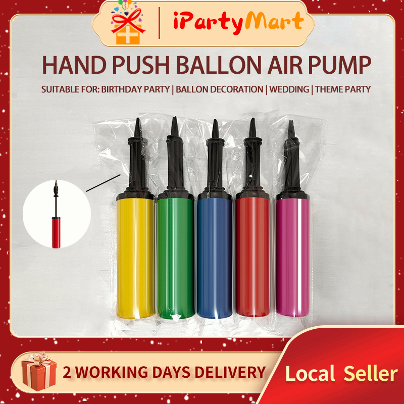 [SG] 🎈♻Hand Push Balloon Air Pump Mini Air Inflator Portable Birthday ...