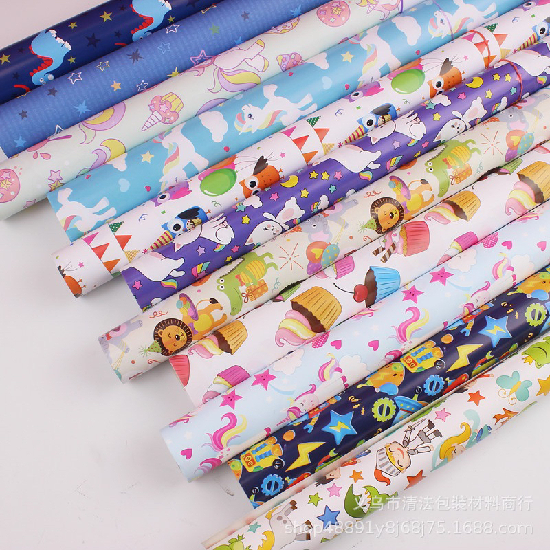 SG STOCK /present gift wrapping paper /cartoon wrapping paper. | Shopee ...