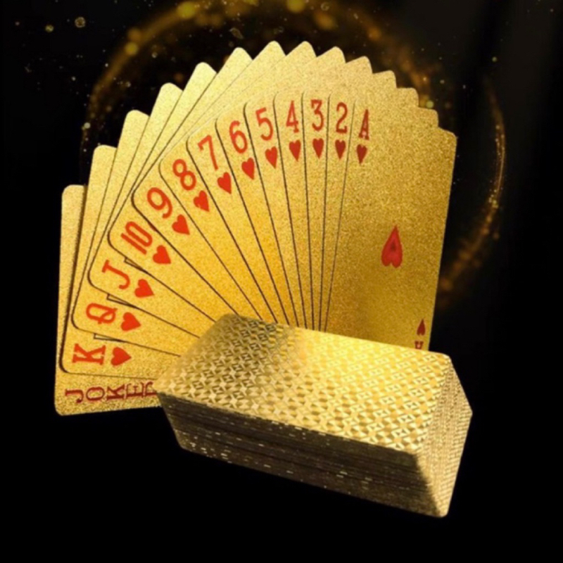 PVC Playing Cards Waterproof Poker Card Golden Color | Shopee Singapore