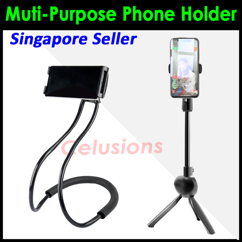 ️Multi-Purpose Phone Holder ️ Flexible Foldable Lazy Neck Mobile Phone ...
