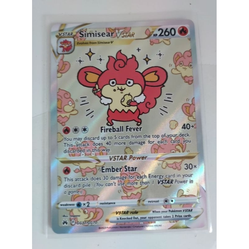 Pokemon simisear vstar crown zenith card | Shopee Singapore