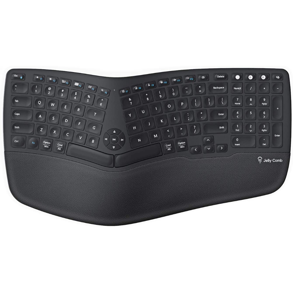 (K00049) Jelly Comb Multi-Device Ergonomic Rechargeable Keyboard ...