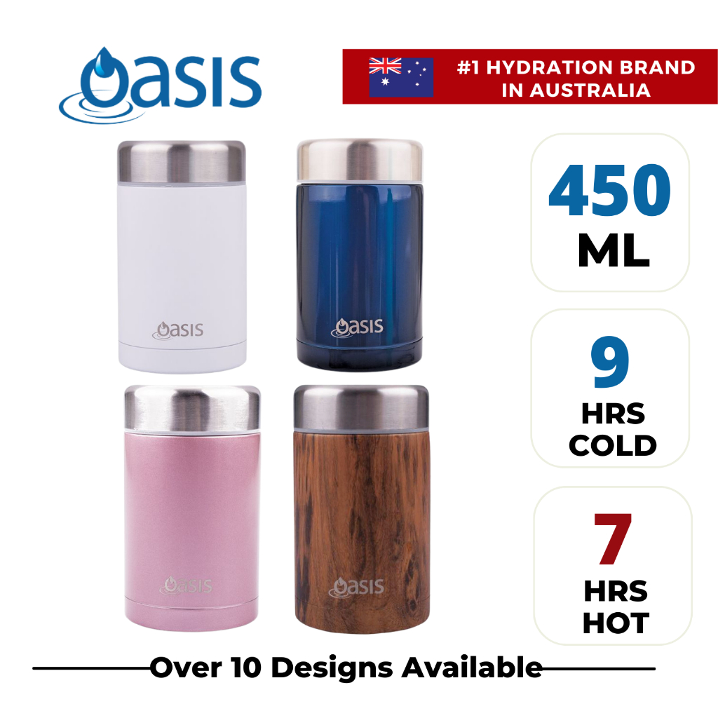 Oasis Stainless Steel Vacuum Insulated Food Flask 450ML | Shopee Singapore