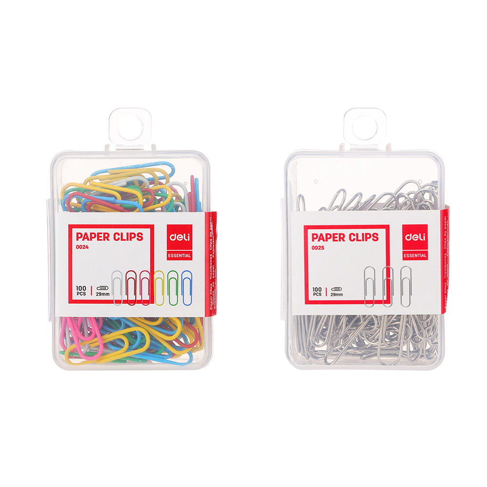 Deli Coloured / Silver Paper Clips (100 pcs) | Shopee Singapore