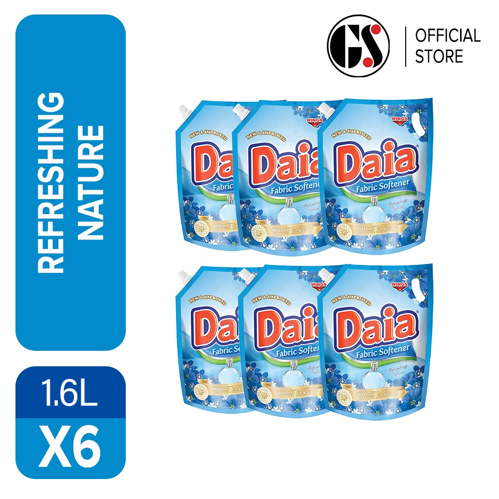 Daia® Fabric Softener Refreshing Nature 1.6L x 6 [CTN] | Shopee Singapore