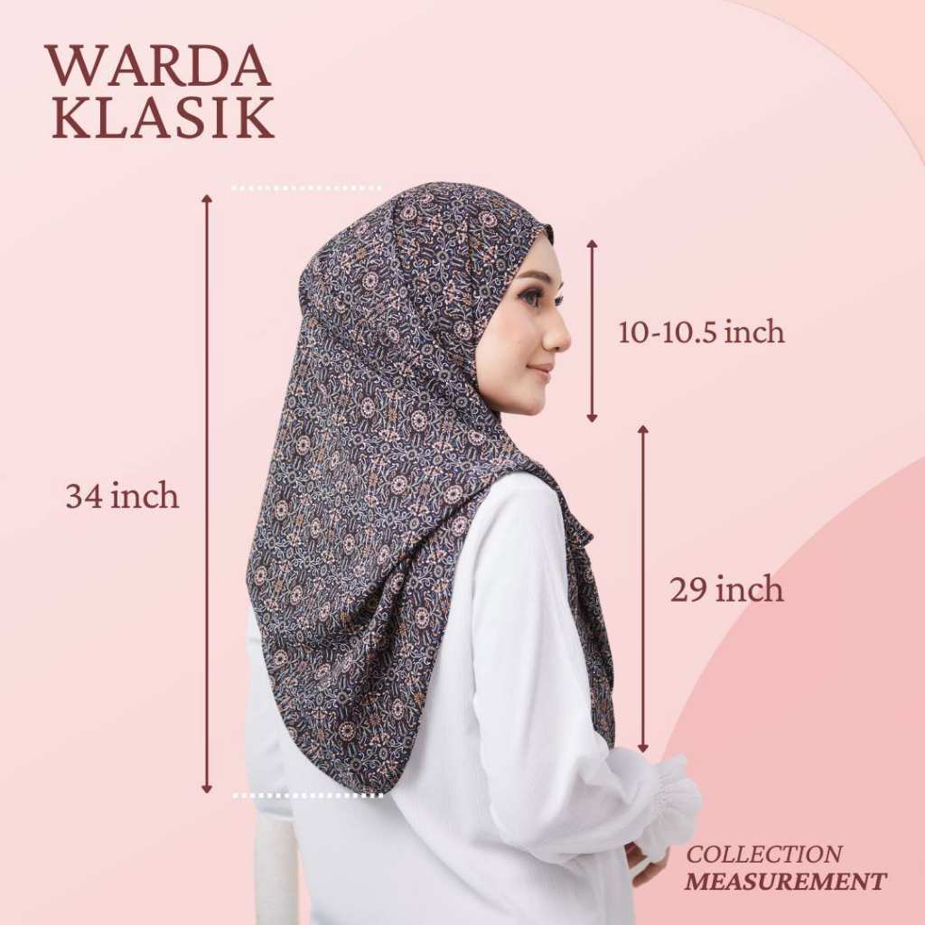 [LVM] SG Seller Tudung Instant/ Instant Shawl Mootiara Warda Klasik Printed Satu Muka Bubble ...