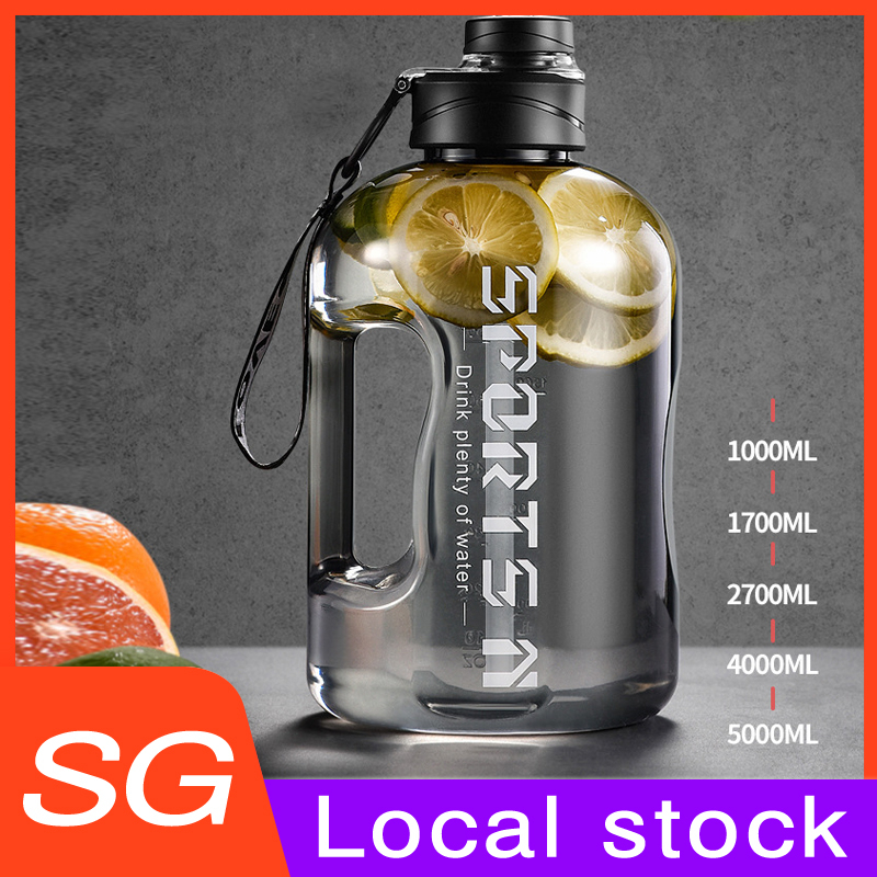 1.7L 2.7L 4L 5L Super Big Capacity Sport Water Bottle Anti-drop PC ...