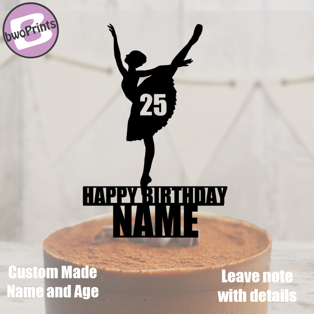 SG Seller Dance Ballet Ballerina Cake Topper Hip Hop Dancing Birthday ...