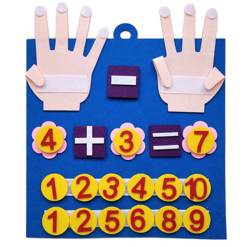 (SG Seller )Math Board Kindergarten Teaching Aids Kids Felt Educational ...
