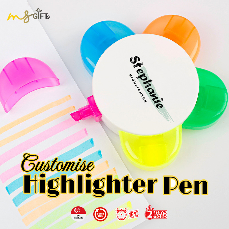 [SG SELLER]Creative Design Highlighter Fluorescent Watercolor Pen Multi ...