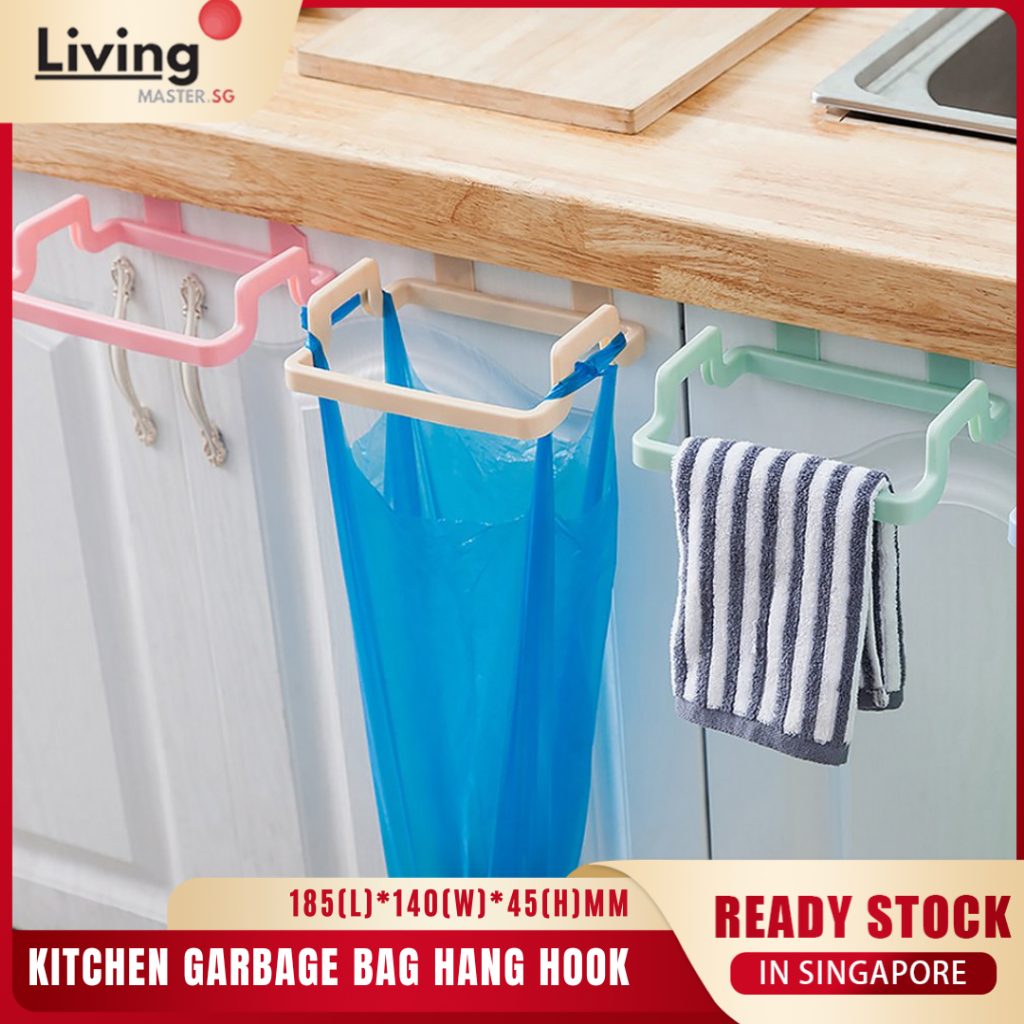 Portable Garbage Bag Rack / Kitchen Hanging Trash Bags Holder ...