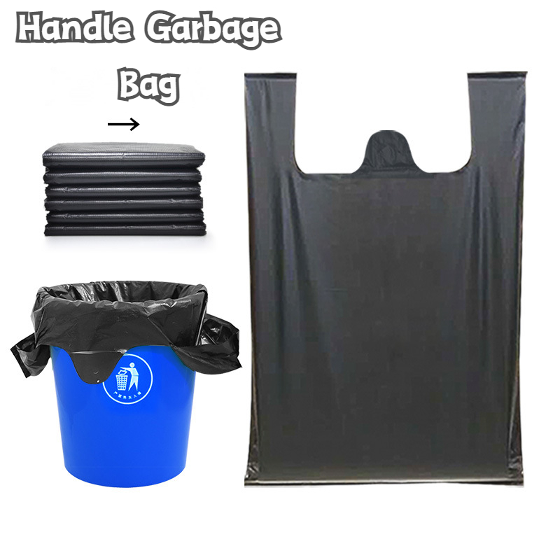 【SG Ready Stock】50pcs 32x52cm Thick Handle Breakpoint Garbage Bag ...