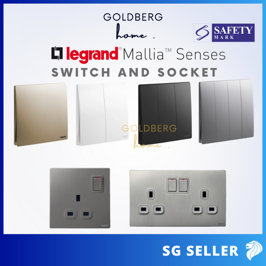 Legrand Mallia Senses Switch Socket Safety Mark Approved | Goldberg ...