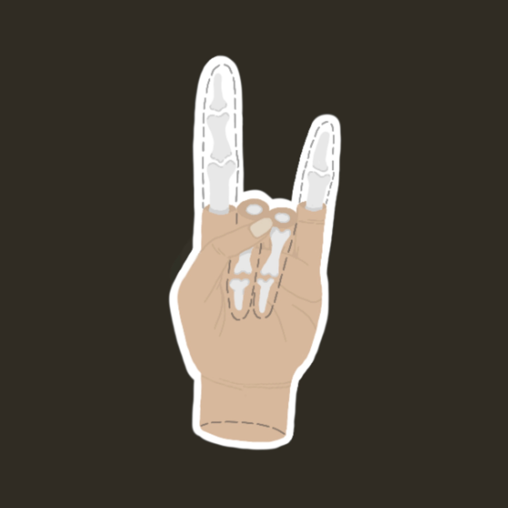skele-hand / abnormal anatomy sticker collection / goth punk anatomy ...