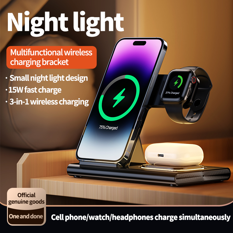3 in 1 Wireless Charger Dock Station Dock Portable Foldable Fast ...
