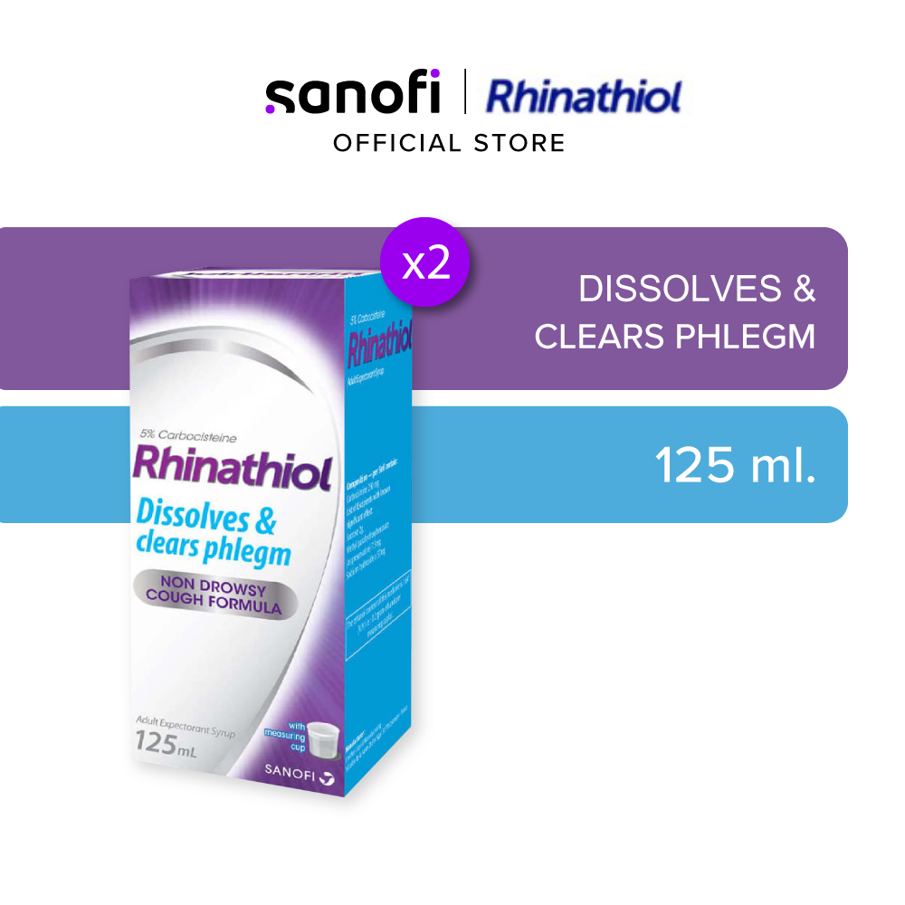 [Bundle of 2] Rhinathiol Cough Relief Adult Syrup 125ml | Shopee Singapore
