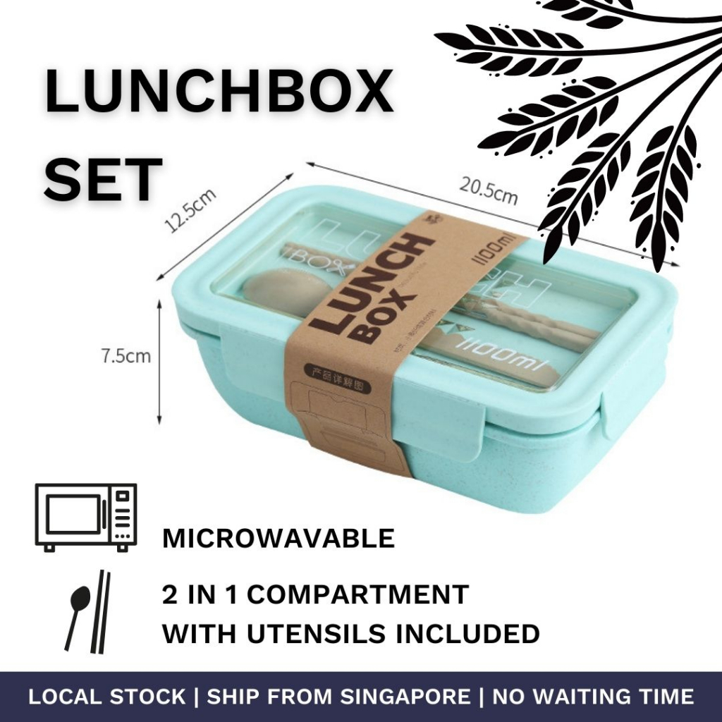 Wistech Wheat Straw Lunch Box Microwaveable Biodegradable BPA Free ...