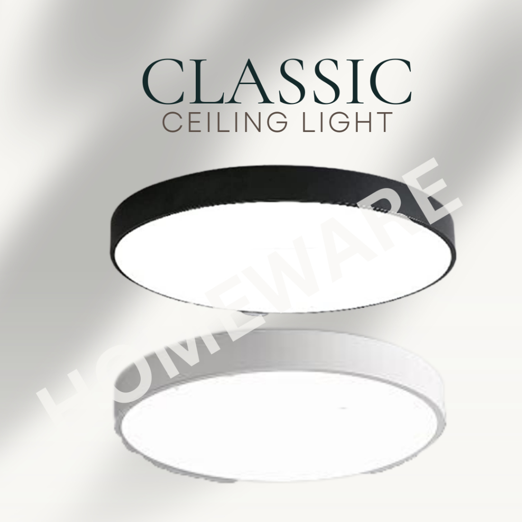 Minimalist LED Ceiling Light 300mm 400mm 500mm 24W 36W 40W Bedroom ...