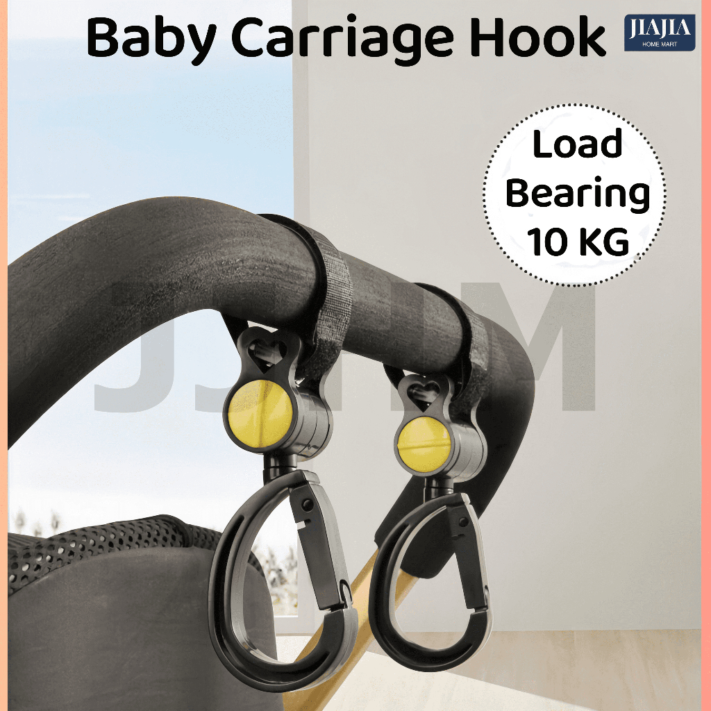 [SG] Baby Stroller Hook Velcro Strap / Multi Purpose Carabiner Hook ...