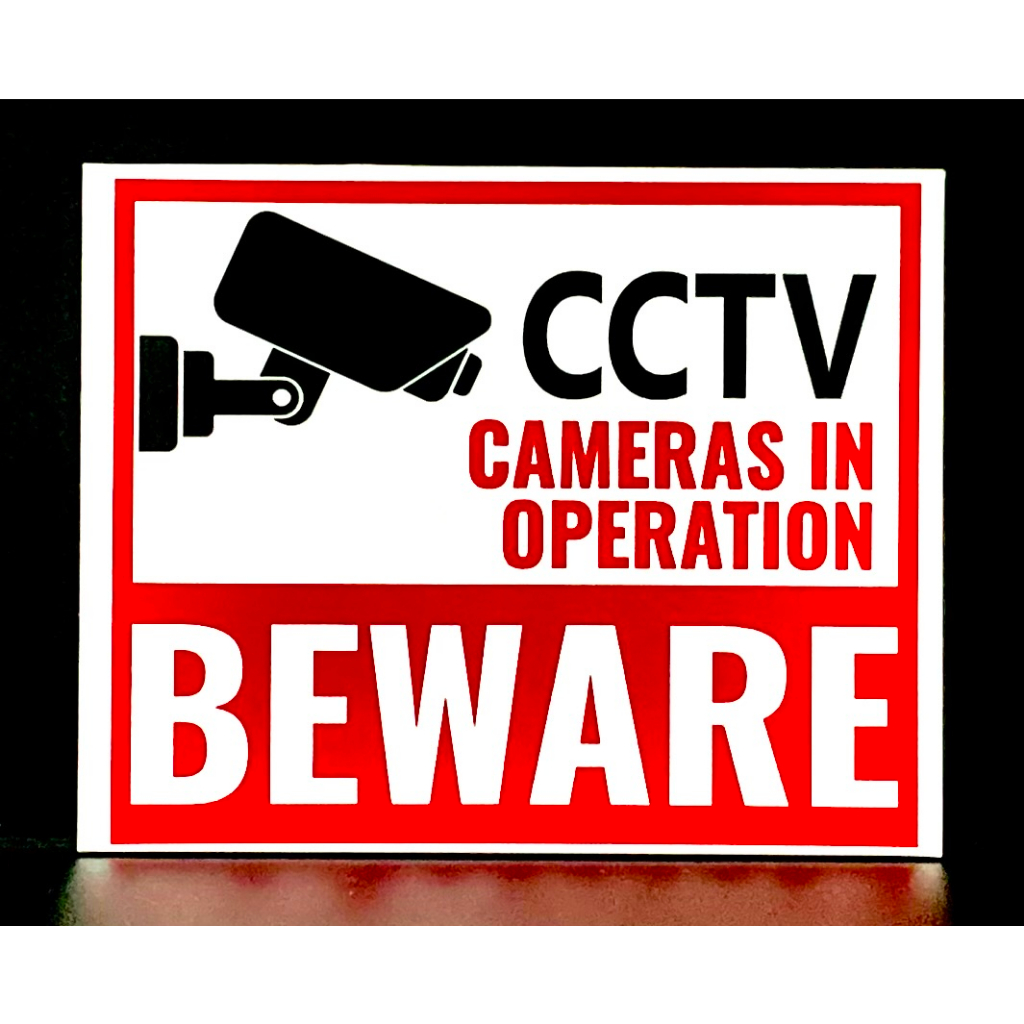 BEWARE - CCTV CAMERAS IN OPERATION SIGN/SIGNAGE | SURVEILLANCE SIGN ...