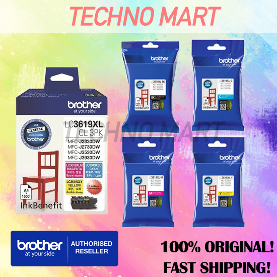 [SG Local Stock] Original LC-3619XL Black Cyan Magenta Yellow LC3619XL ...