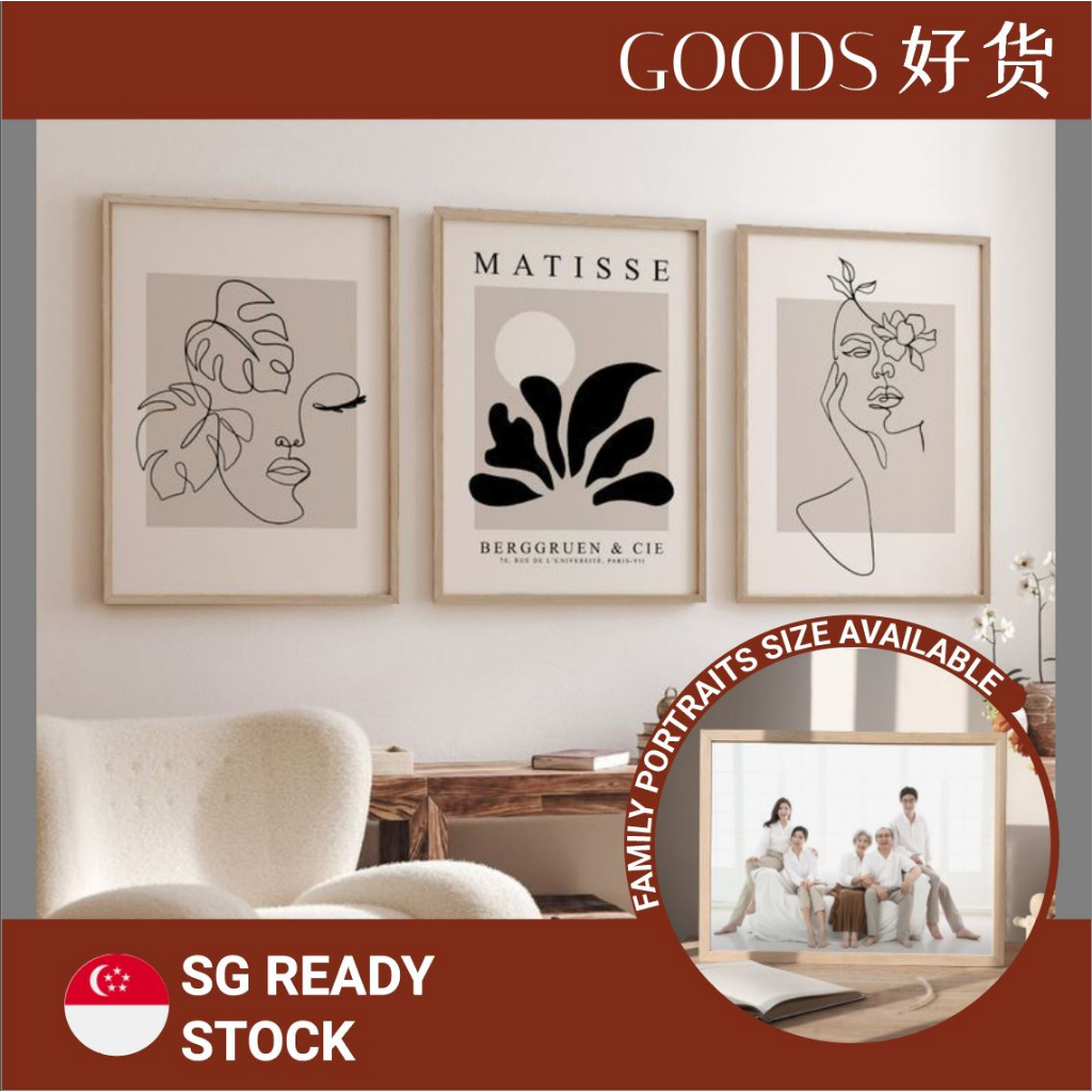 Solid Wood Picture Frame Big Wall Hanging Art Decoration Poster Photo ...