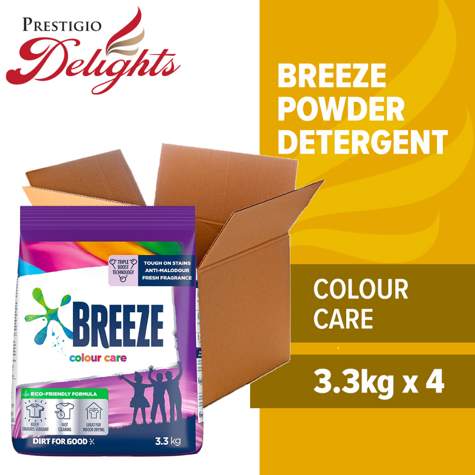 Breeze Powder Detergent 3.3kg Bundle of 4 | Carton Deal | Shopee Singapore