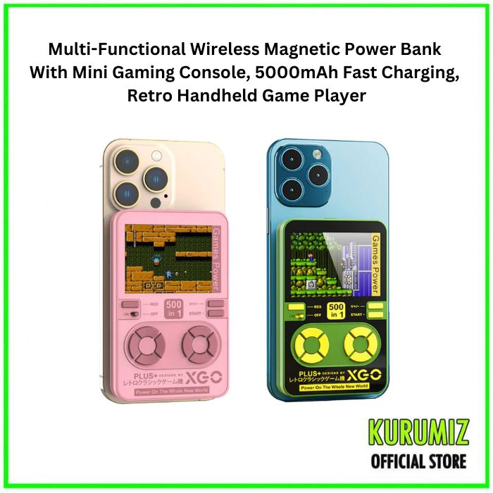 Multi-Functional Wireless Magnetic Power Bank With Mini Gaming Console ...