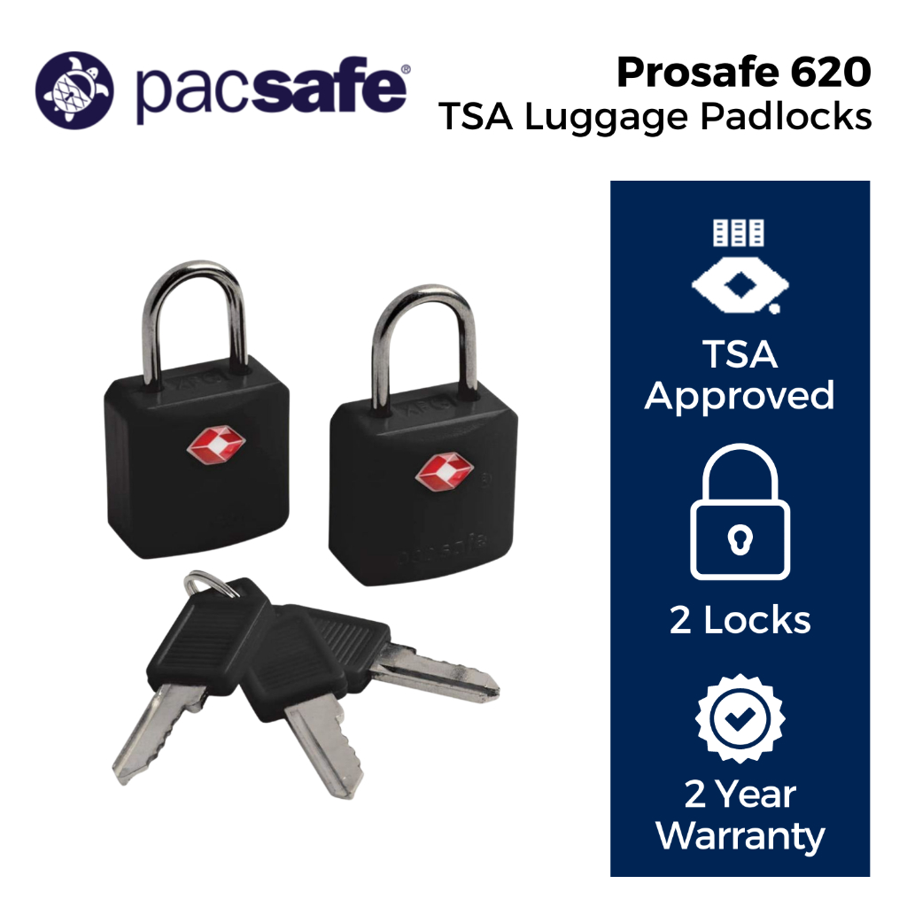 Pacsafe Prosafe 620 Travel Sentry ® approved Key Luggage Padlocks ...