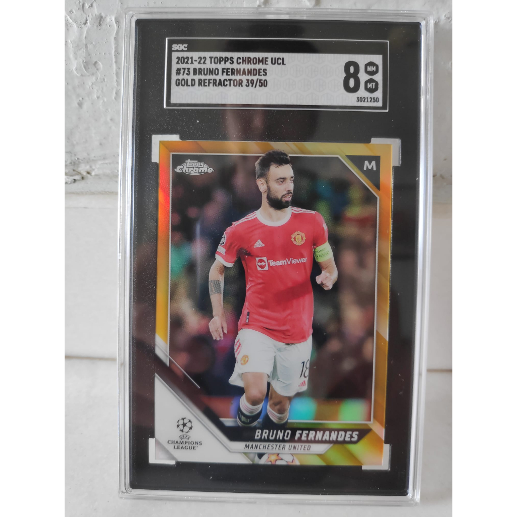 2021 Topps UEFA Bruno Fernandes Gold Starball #39/50 Manchester United ...
