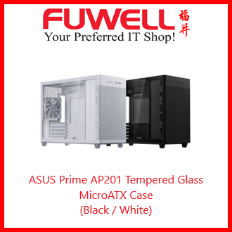 ASUS Prime AP201 Tempered Glass MicroATX Case (BLACK/WHITE) | Shopee ...