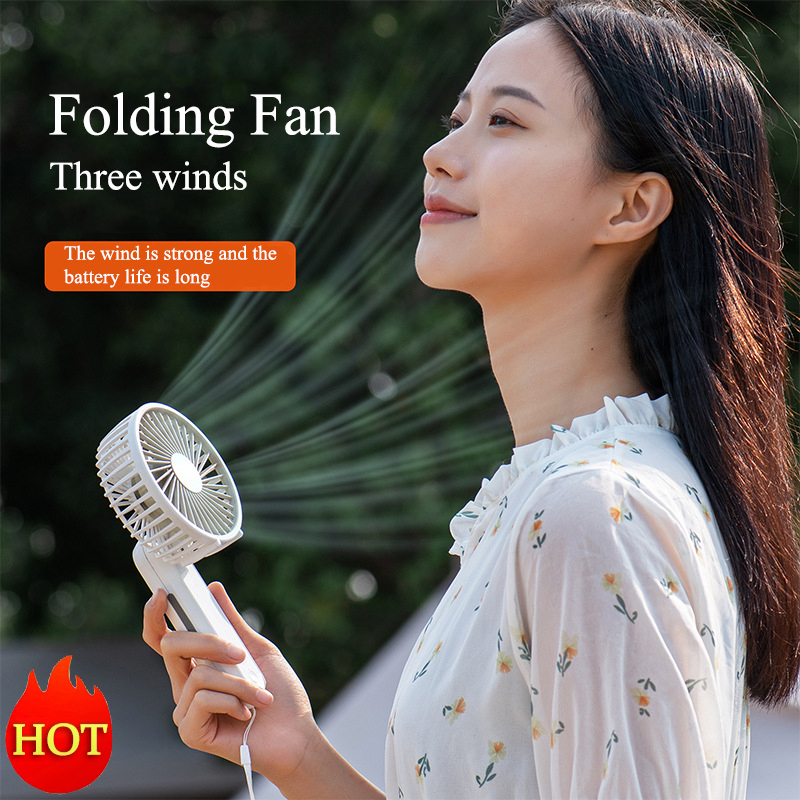 🔥SG Spot🔥 New USB Fan Mini Silent Big Wind Fan Desktop Folding Electric ...