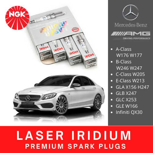 NGK LASER IRIDIUM SPARK PLUG 95875 Mercedes A B C CLA GLA GLB GLC W176 ...