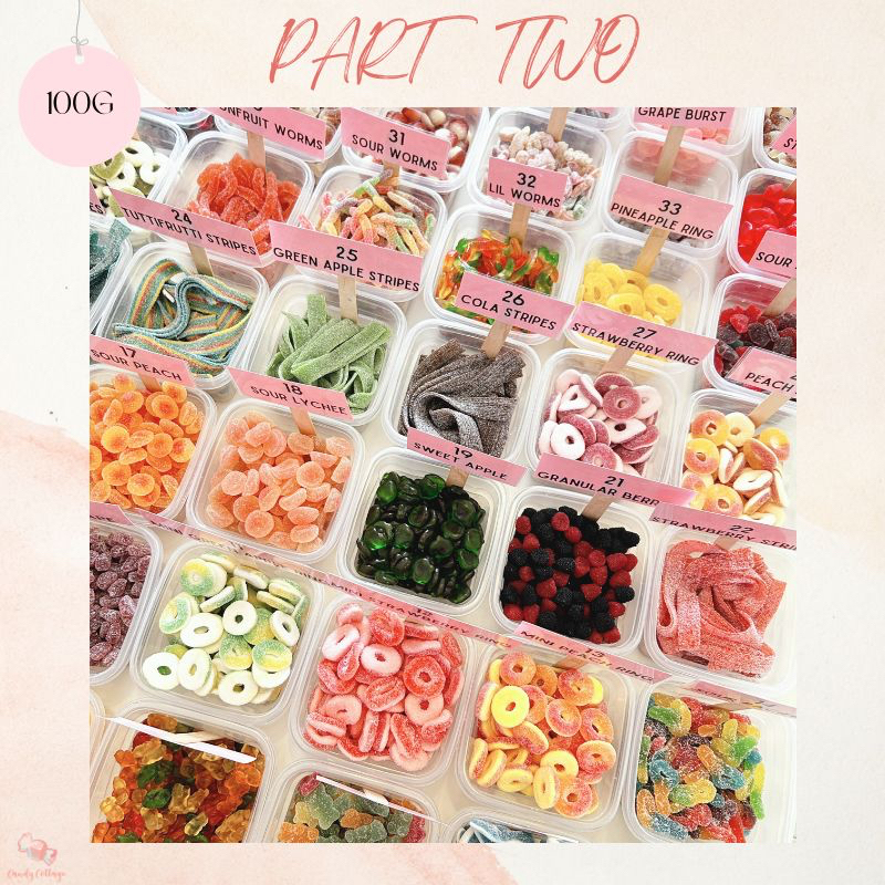 Candy Cottage 100G Gummy Candy Part 2 - MIX AND MATCH ASSORTED OLD SCHOOL Sweets 100g/pack ...