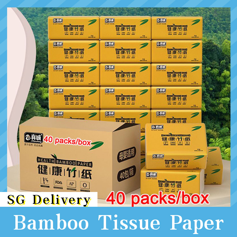 SG Stock Facial Tissue Paper Bamboo Tissue Paper Soft Pack Travel ...