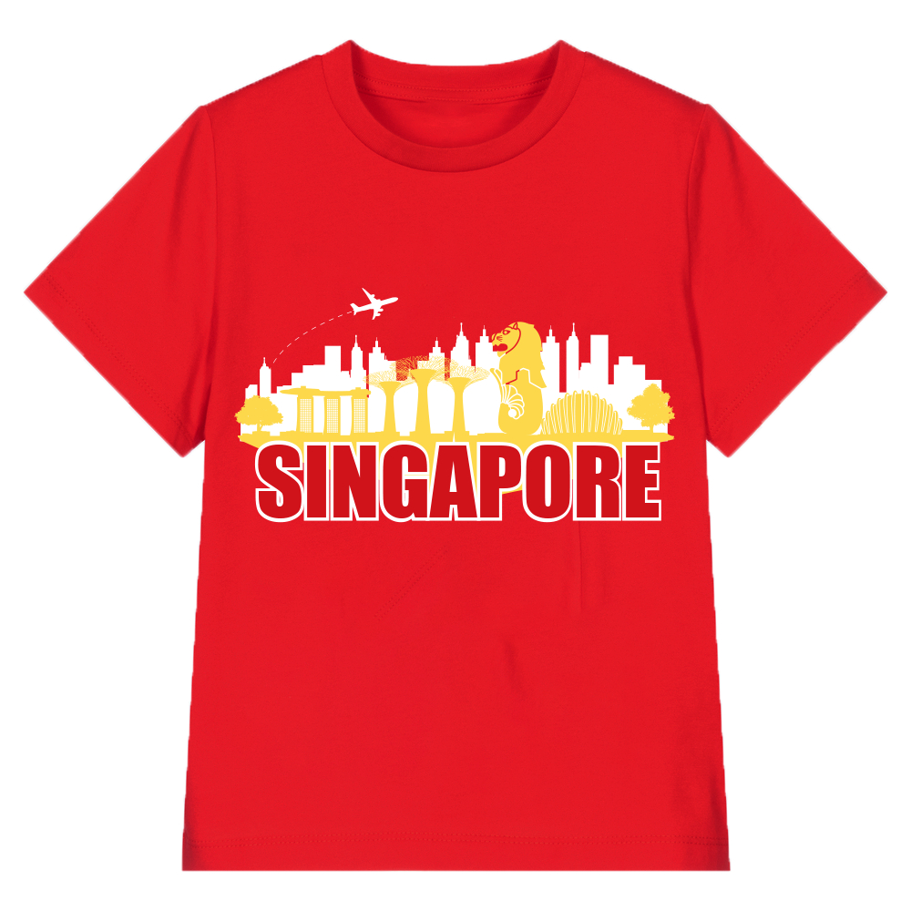 Kids National Day Outfits NDP 2024 I Love Singapore Boy & Girl Red Top ...