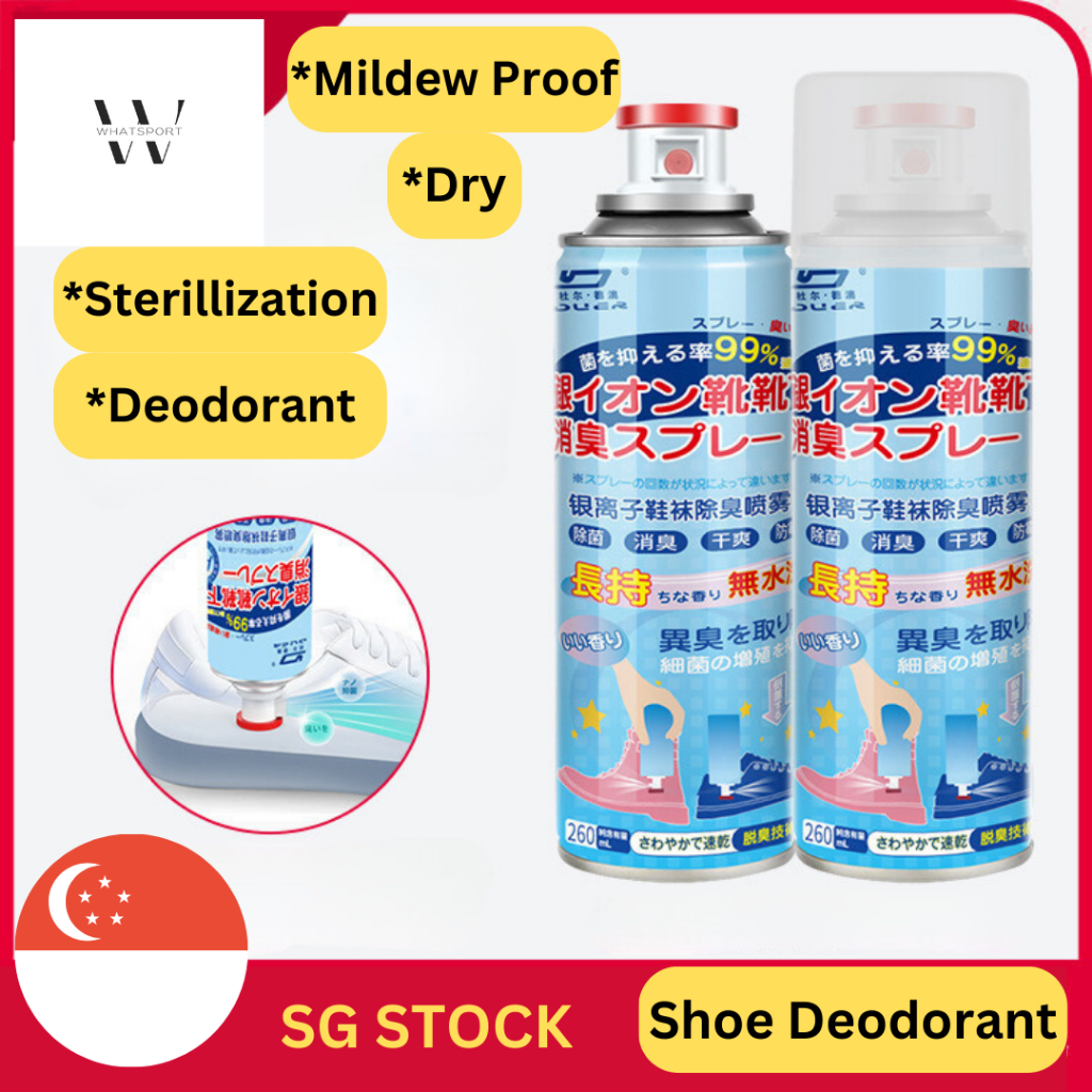 JAPAN AG+ Shoe Deodorant Spray, 360ml Shoe Odour Removal, Shoe ...
