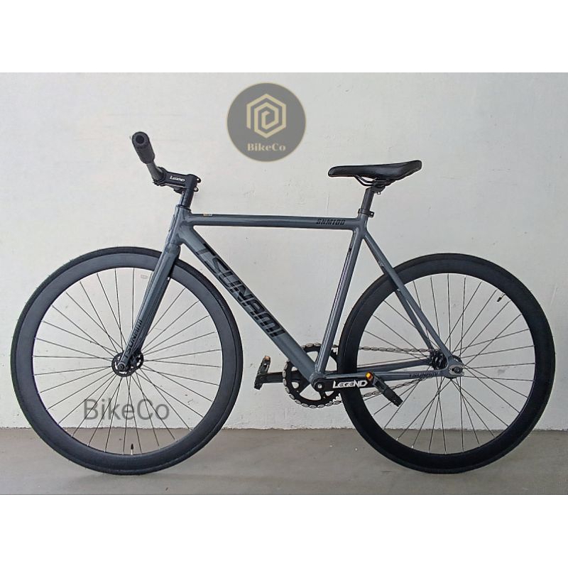 TSUNAMI SMN-100 Fixie Bike | Fixed Gear Bike Grey | Shopee Singapore