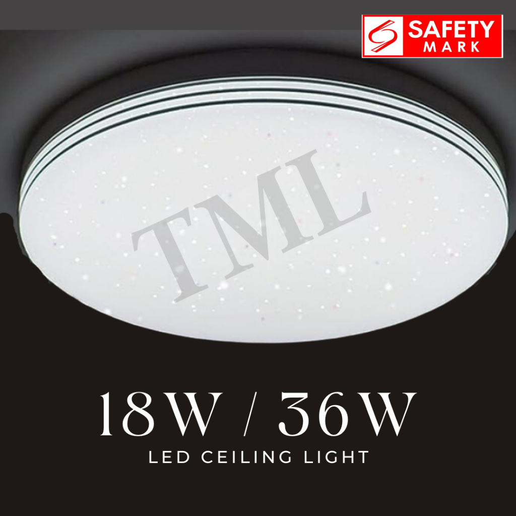 TML LED Ceiling Light Dimmable Glittering Effect SG Safety Mark 18W 36W ...