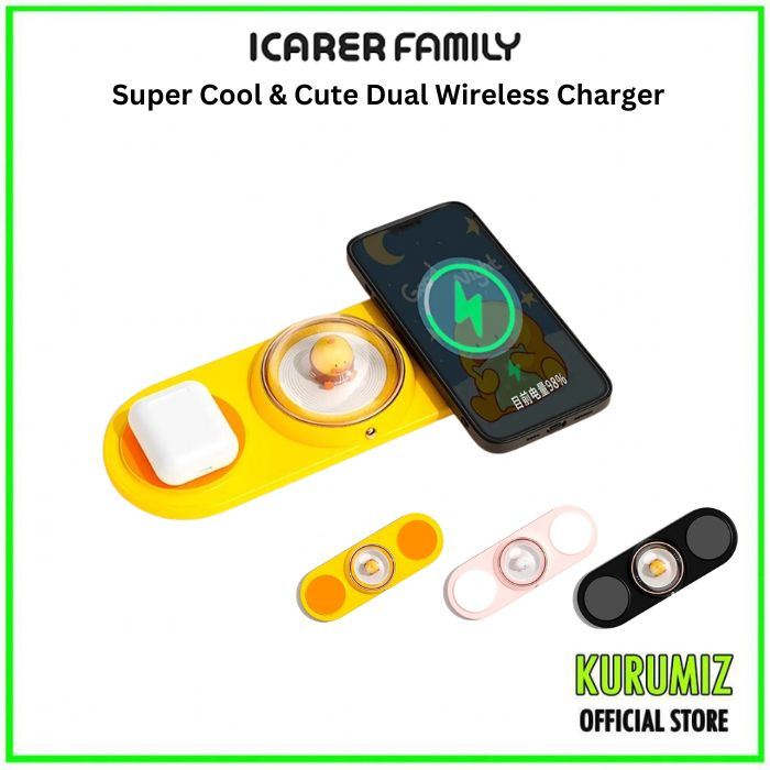 iCarer Family® Super Cool & Cute Dual Wireless Charger | Shopee Singapore