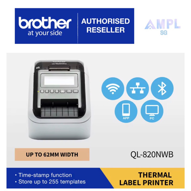 Brother QL-820NWB Label Printer | Auto cut function | Print up to 62mm ...