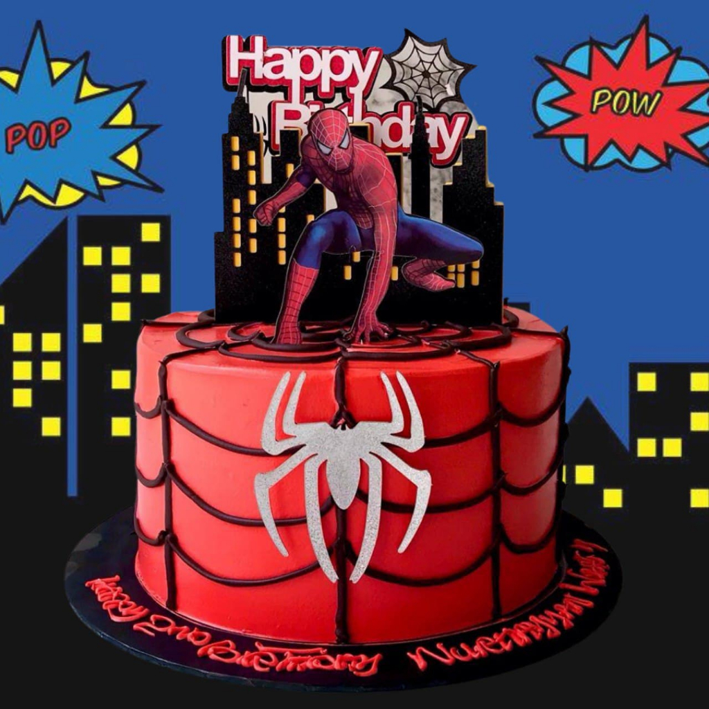 Halal-Certified Spiderman Cake (Ideal For Spiderman Fans) | Shopee ...