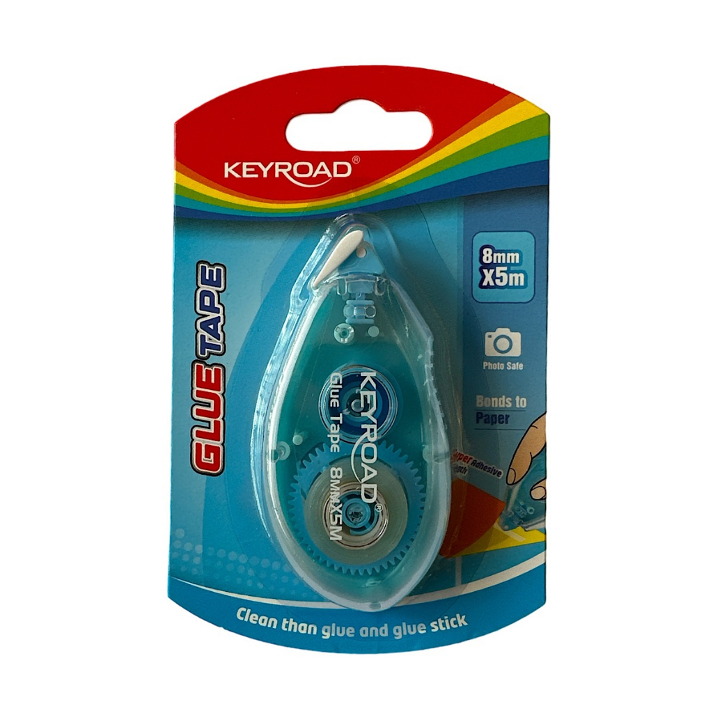 Keyroad Glue Tape W8mm L5m Blue, 6941288743156 (2882369724692) | Shopee ...