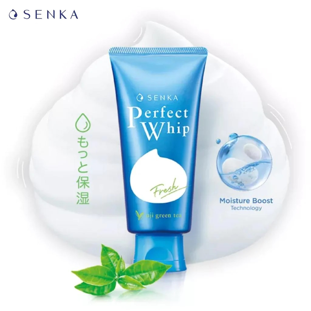 SENKA Perfect Whip Fresh with Uji Green Tea Essence, 100g | Shopee ...