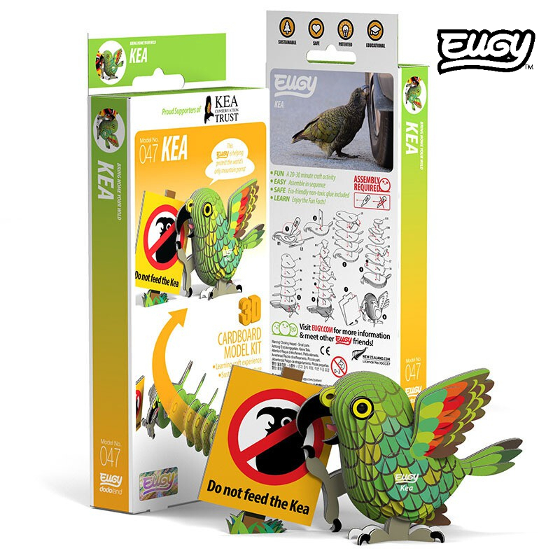 Eugy Dodoland Bird Kea 3D Paper Puzzle for Kids. Eco-Friendly DIY Gift ...