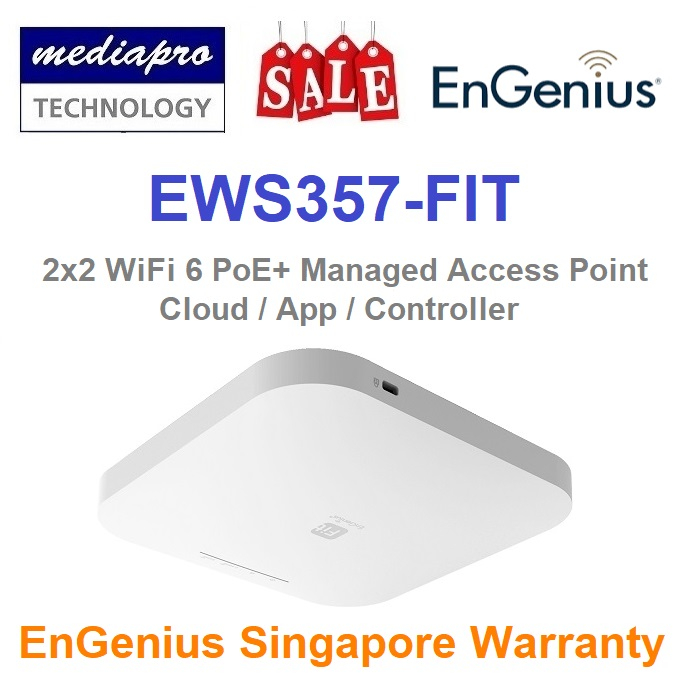EnGenius EWS357-FIT FIT Series WiFi 6 2×2 Managed Wireless Indoor PoE ...