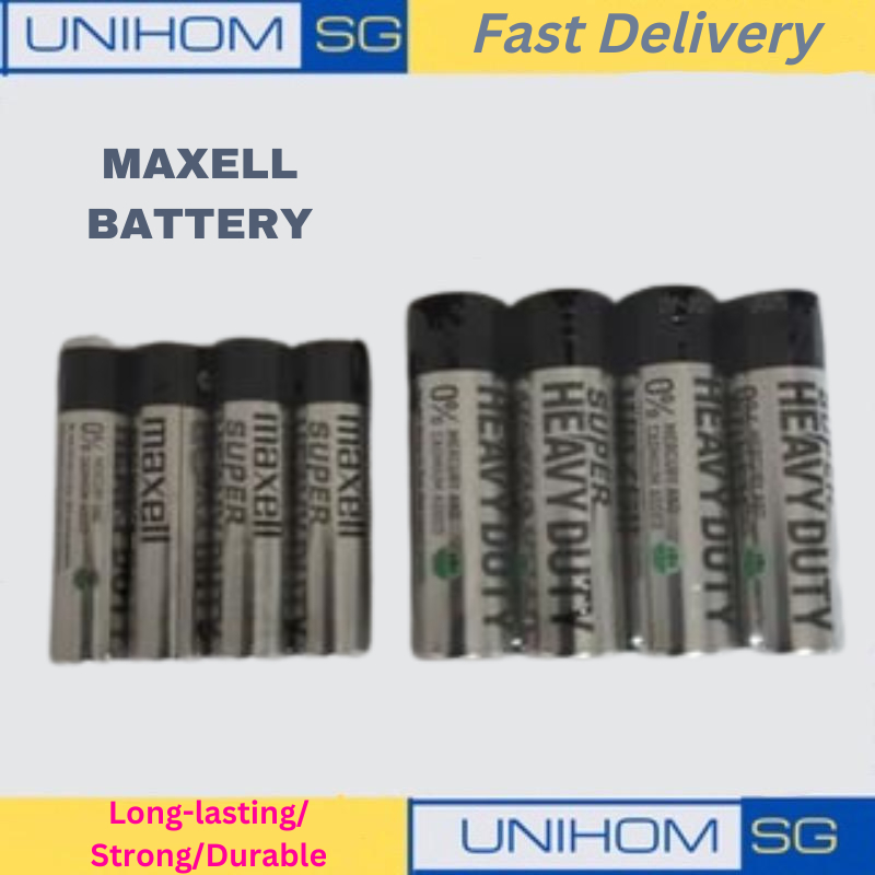 UnihomSG [ReadyStock] Maxell Super Heavy Duty Battery AA Pack of 4 ...