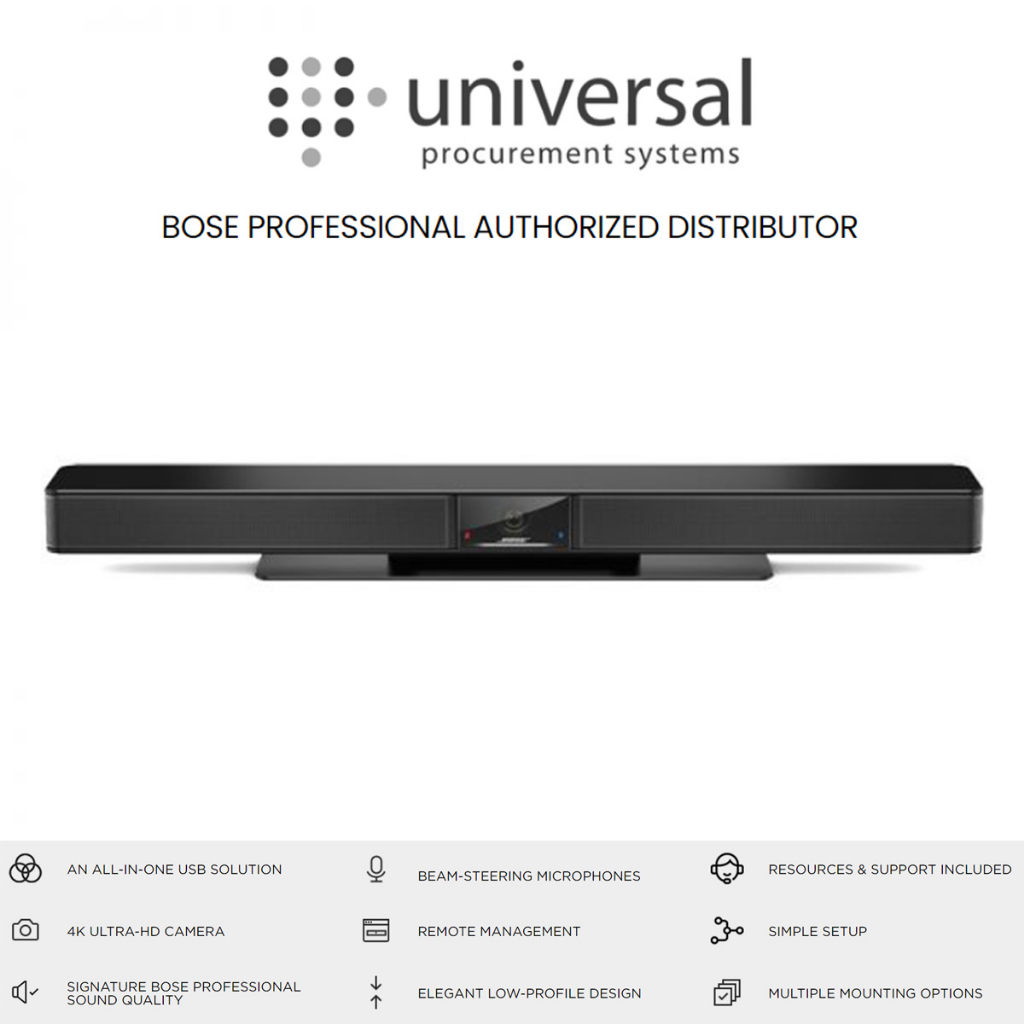 Bose videobar vb1, 230v eu, all-in-one usb conferencing device with 4k ...