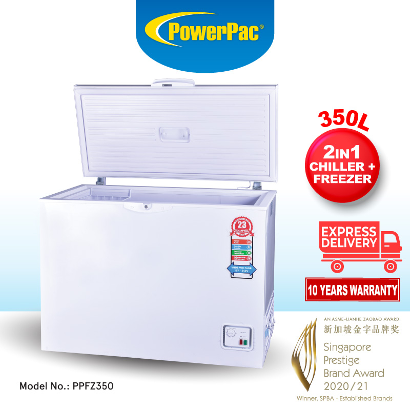 PowerPac Chest Freezer 350L CFC Free (PPFZ350) | Shopee Singapore