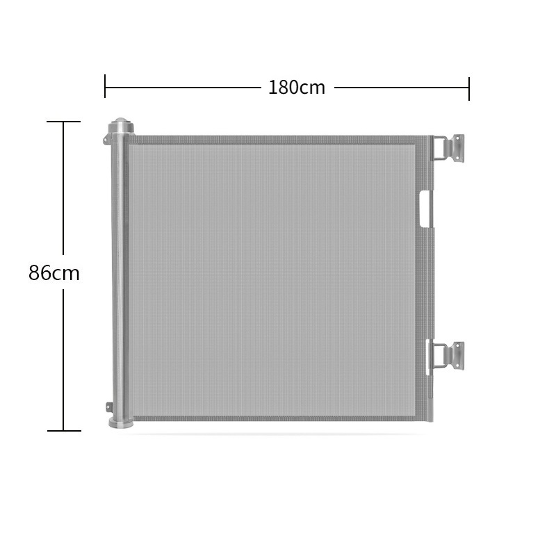 Punch Free Safety Retractable Gate Child Safety Barrier Stairway ...